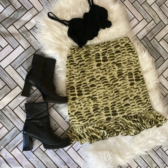 rhed california | Skirts | Vtg 9s Rhed California Animal Print Like ...
